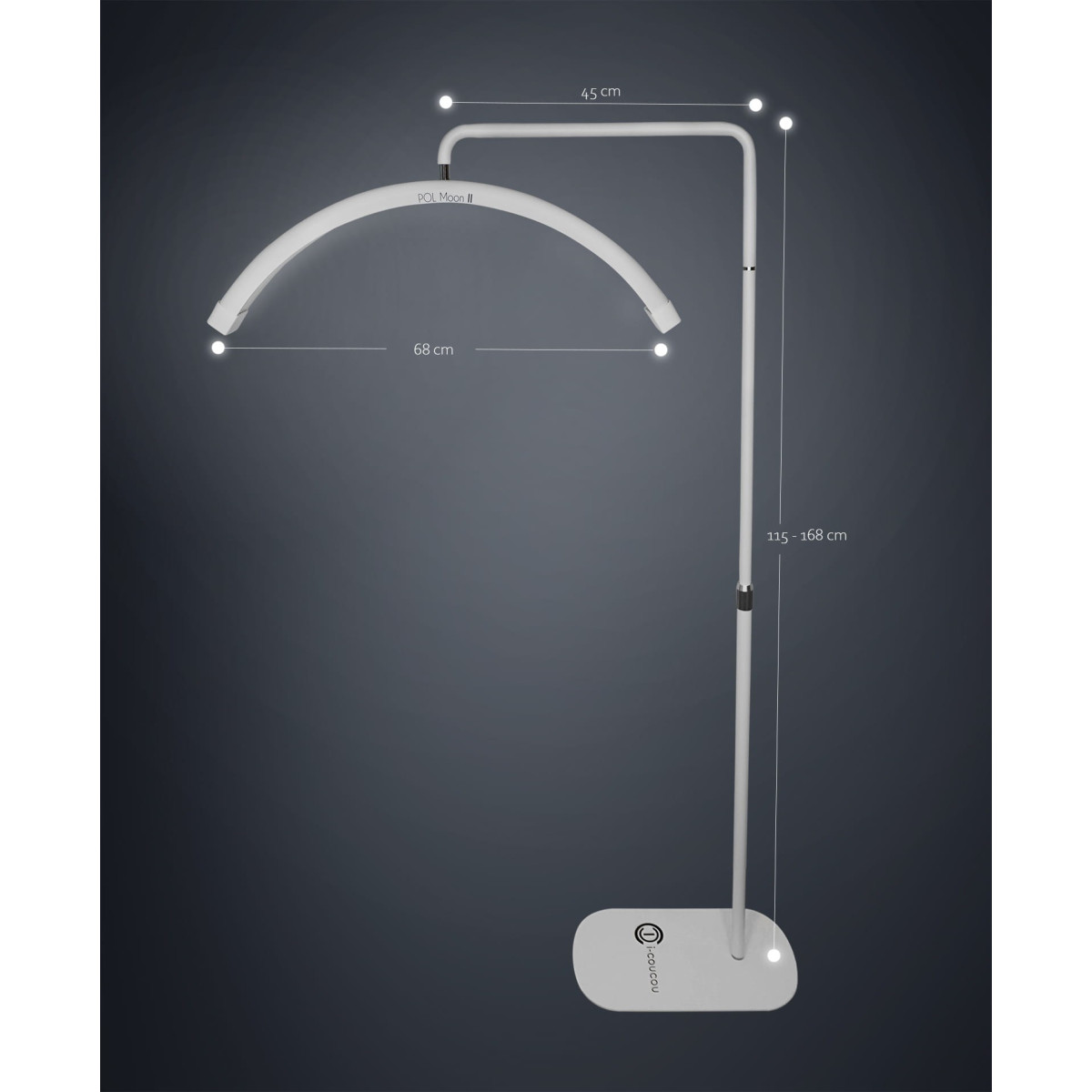 Lampa kosmetyczna do przedłużania rzęs POL Moon II biała